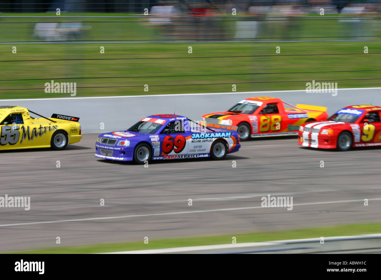 Racing pick up trucks Stock Photo - Alamy