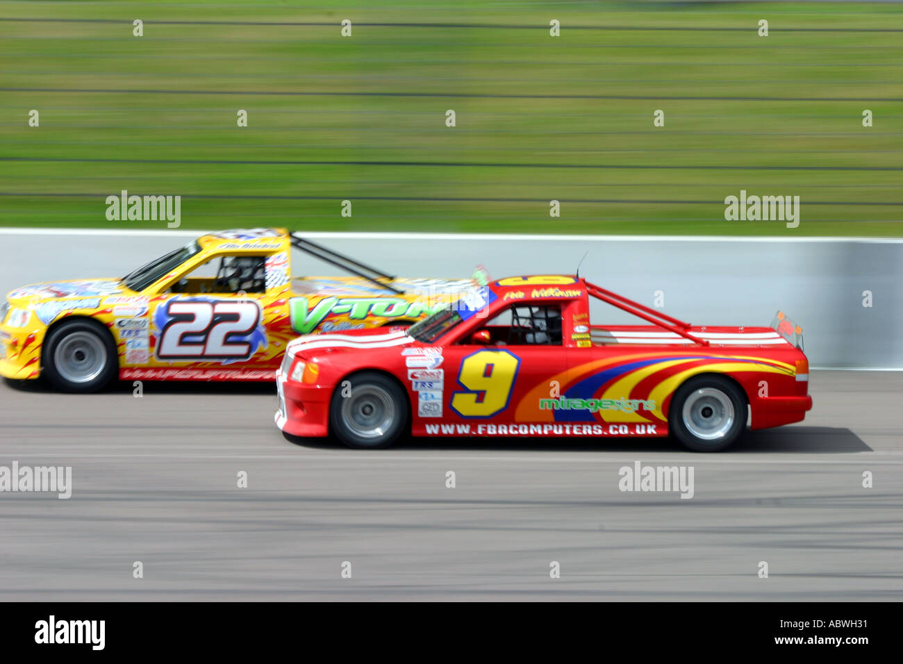 Racing pick up trucks Stock Photo - Alamy
