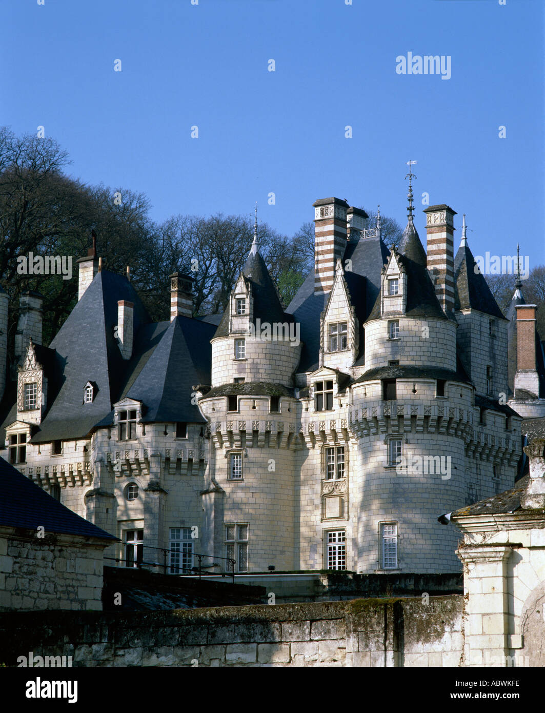 Chateau d' Usse, The Sleeping Beauty Castle, Loire Valley. Exterior ...