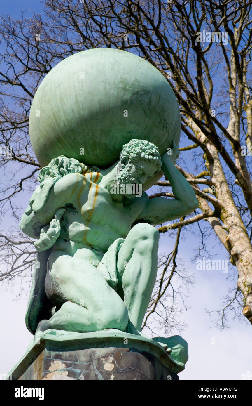 Hercules/Atlas statue, Portmeirion Stock Photo - Alamy
