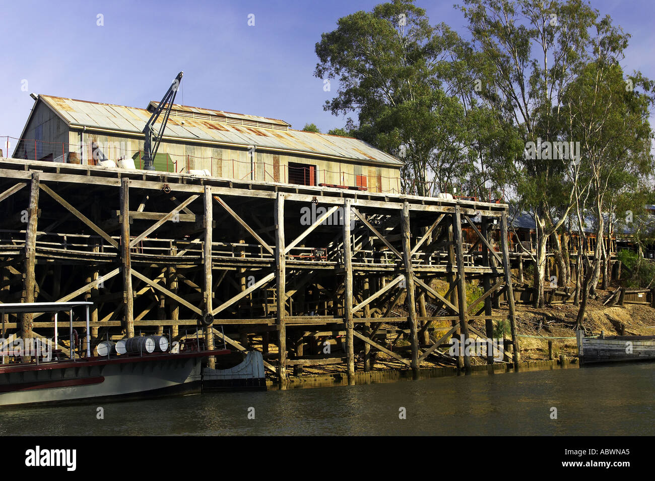 Historic Port of Echuca Murray River Victoria New South Wales Australia ...
