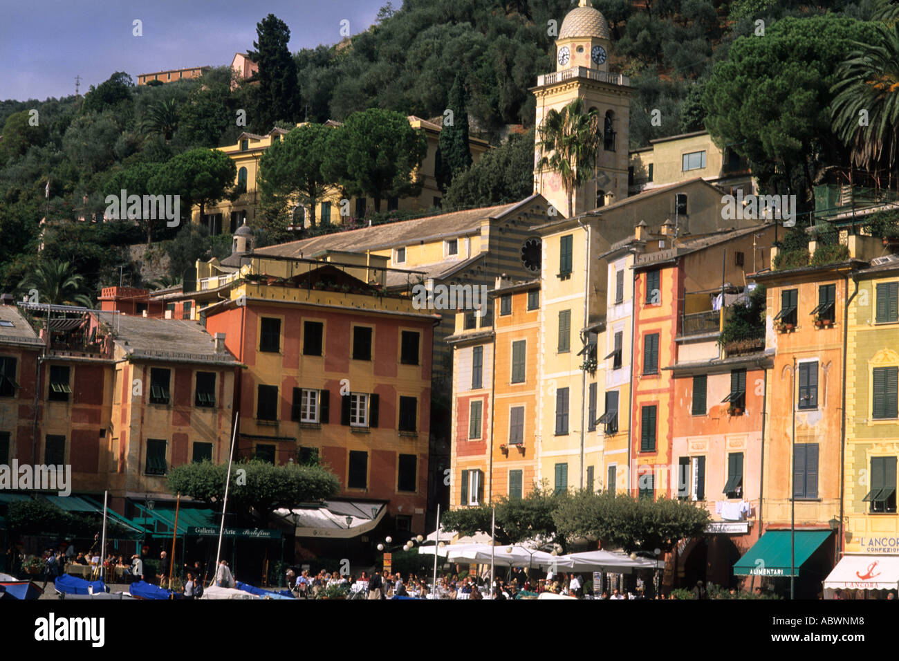 Beautifl vista of one of most beautiful villages of Italy Portofino on ...