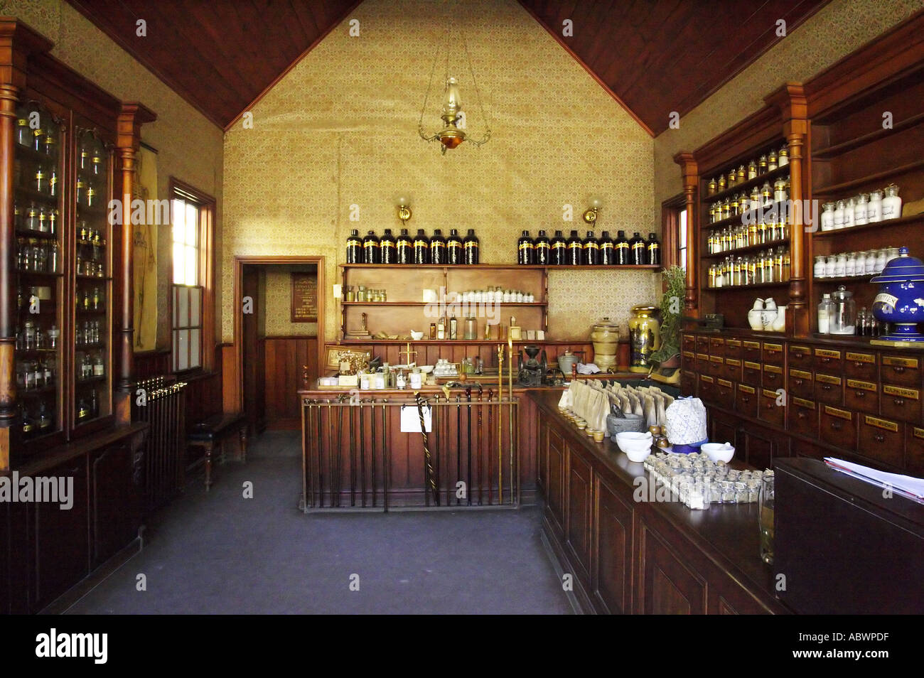 Traditional Pharmacy Sovereign Hill Ballarat Victoria Australia Stock ...