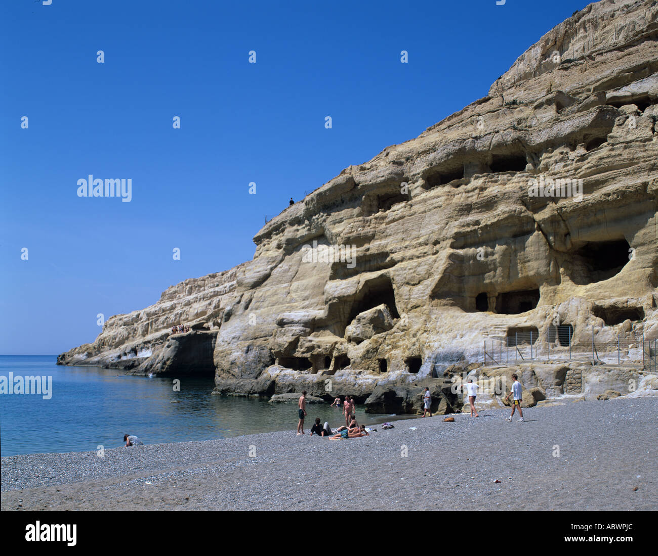 Greece Kreta Crete Matala Stock Photo - Alamy