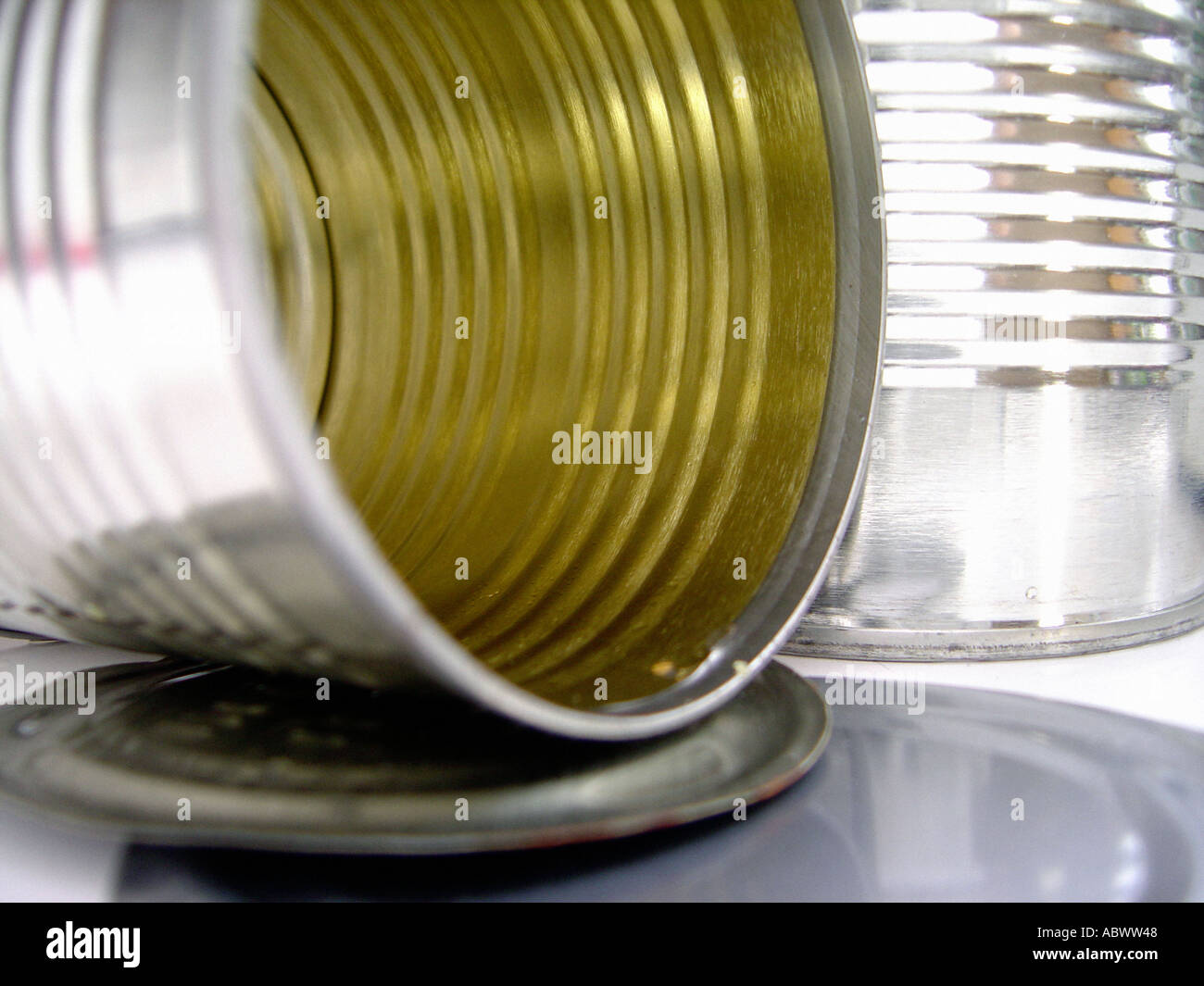 Still Life of Aluminum Aluminium Tin Cans Without Labels Ready For ...