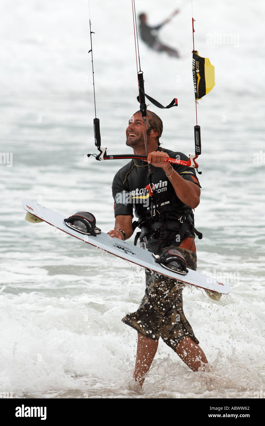 kite surfer walking on the beach Stock Photo - Alamy