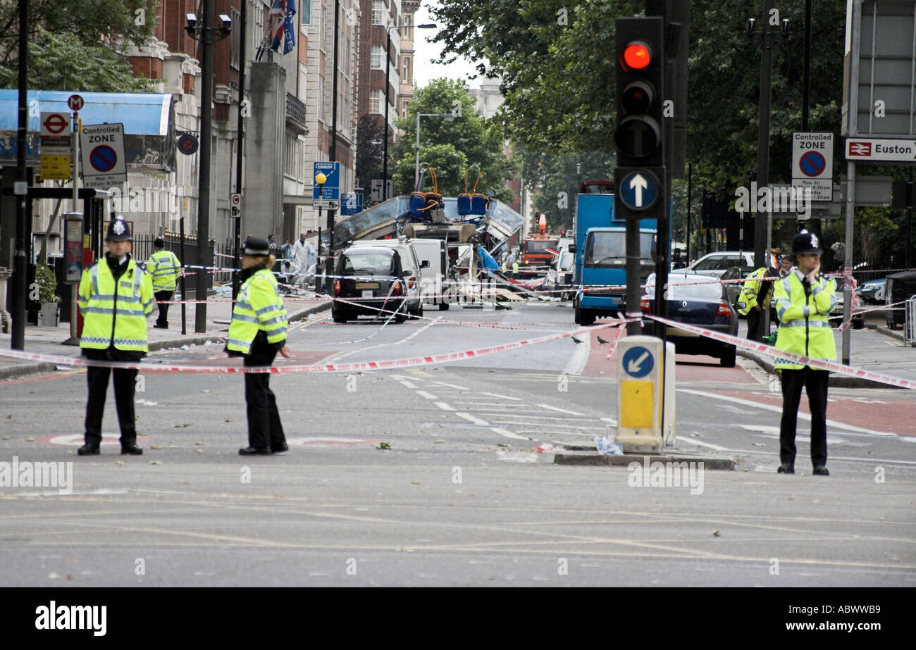 7th July 2005 Terrorists attack and blow up a London Bus in Tavistock ...