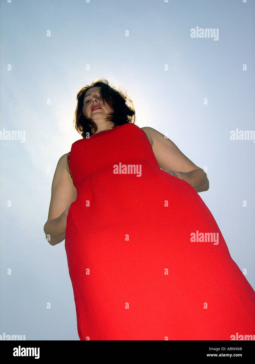 Lady in Red Stock Photo - Alamy