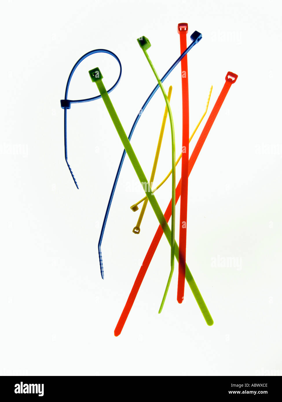 Plastic electrical ties Stock Photo - Alamy