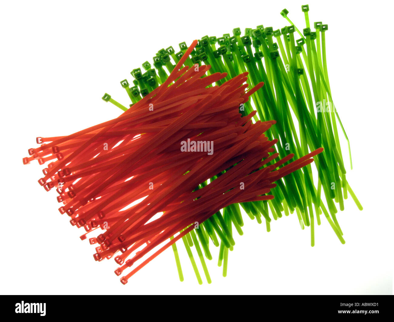 Plastic electrical ties Stock Photo - Alamy