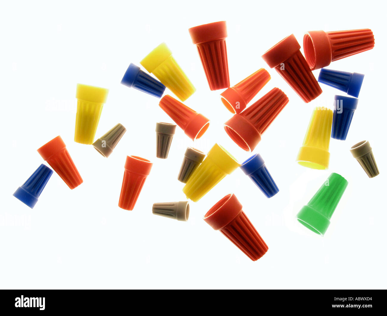 Colorful wire nuts Stock Photo - Alamy