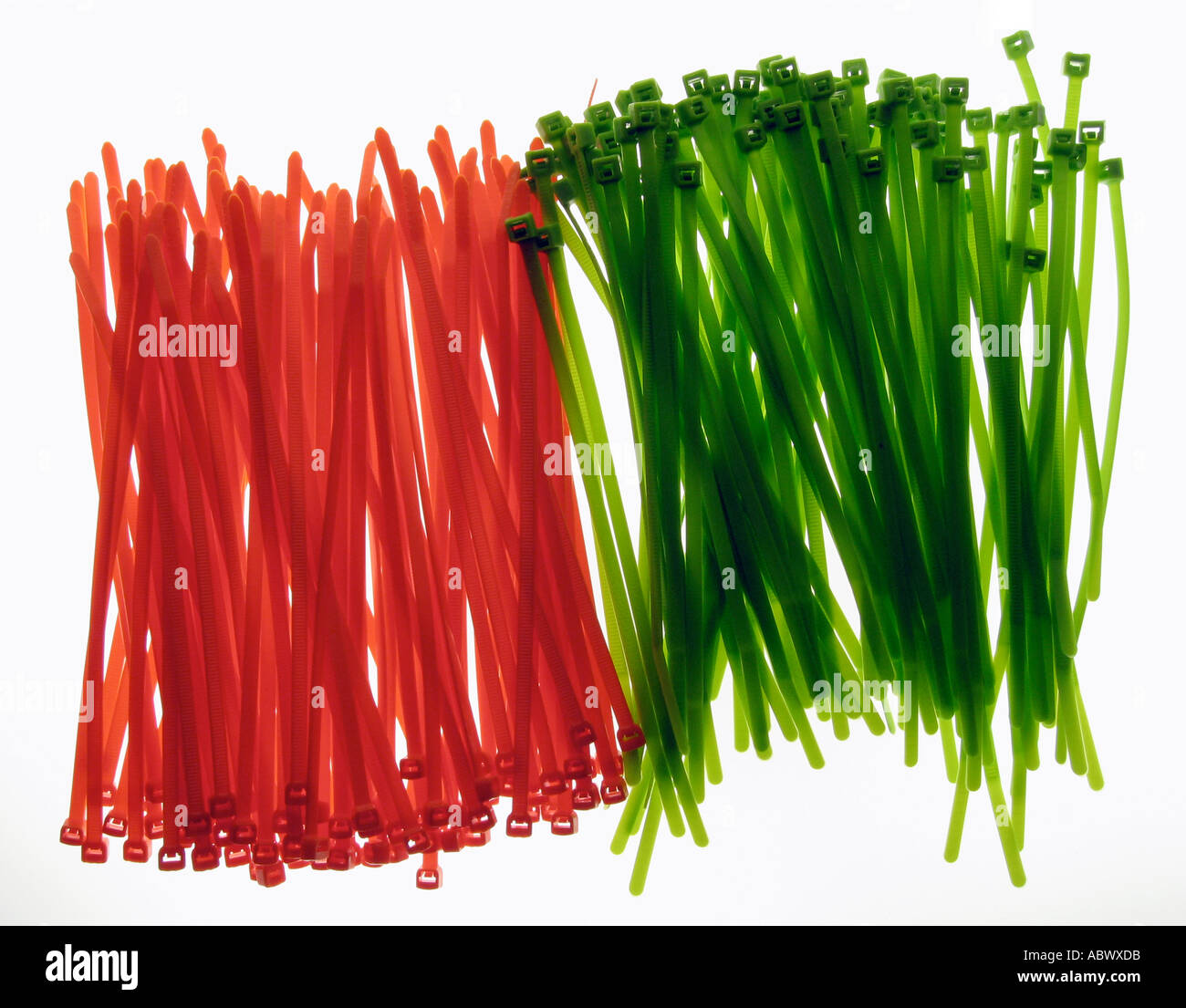 Plastic electrical ties Stock Photo - Alamy