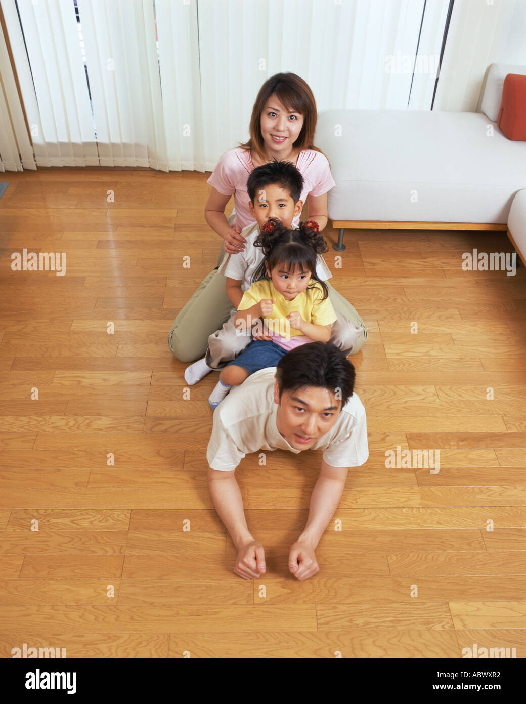 Woman with husband and children hi-res stock photography and images - Alamy