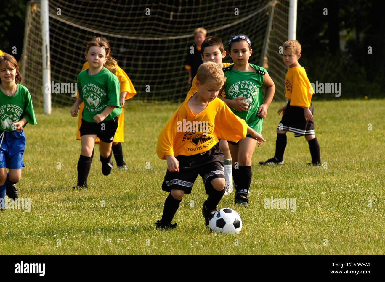 Little league soccer Stock Photo - Alamy