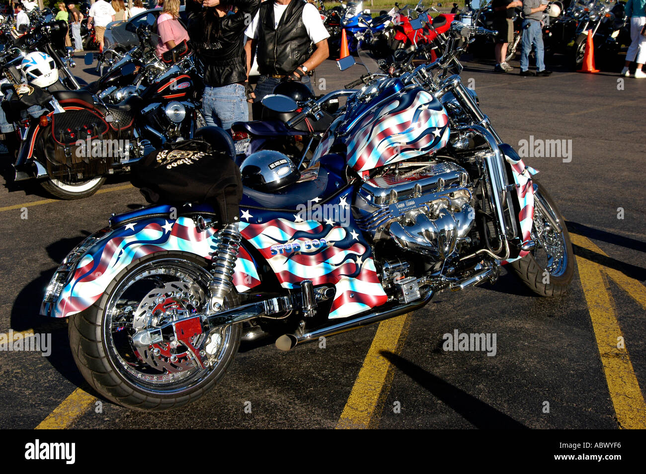 Custom built motorcycle Stock Photo - Alamy