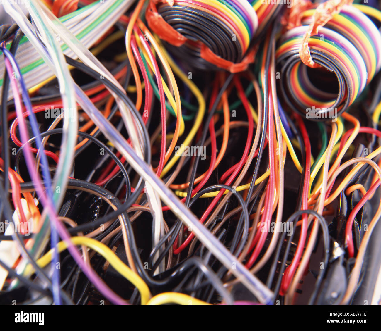 Entangled electricity wires hi-res stock photography and images - Alamy