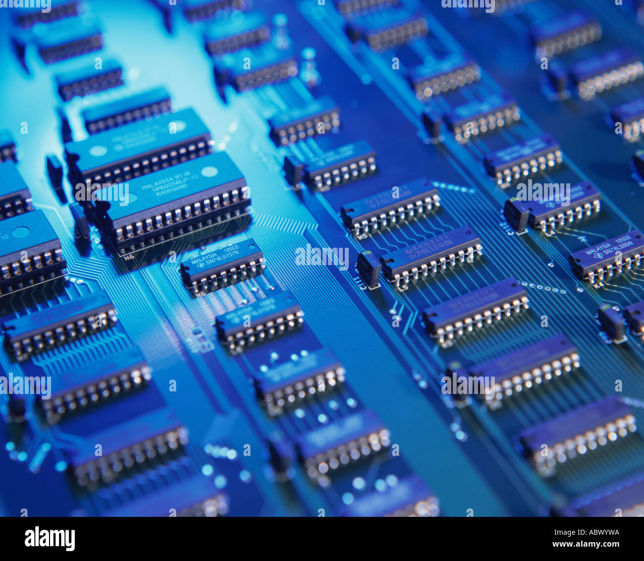 Small group of Integrated circuit on the board Stock Photo - Alamy