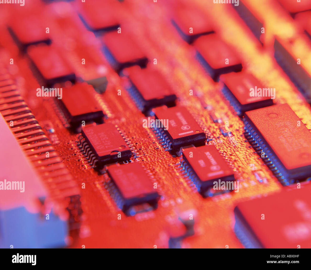 Small group of Integrated circuit on a board Stock Photo - Alamy