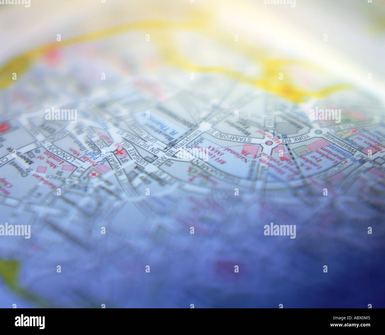 Close up of a city map Stock Photo - Alamy