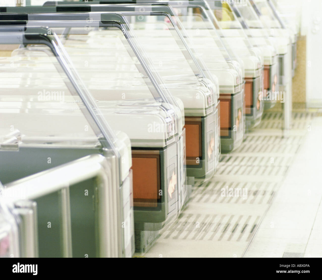 Side view of entrance at train station Stock Photo - Alamy