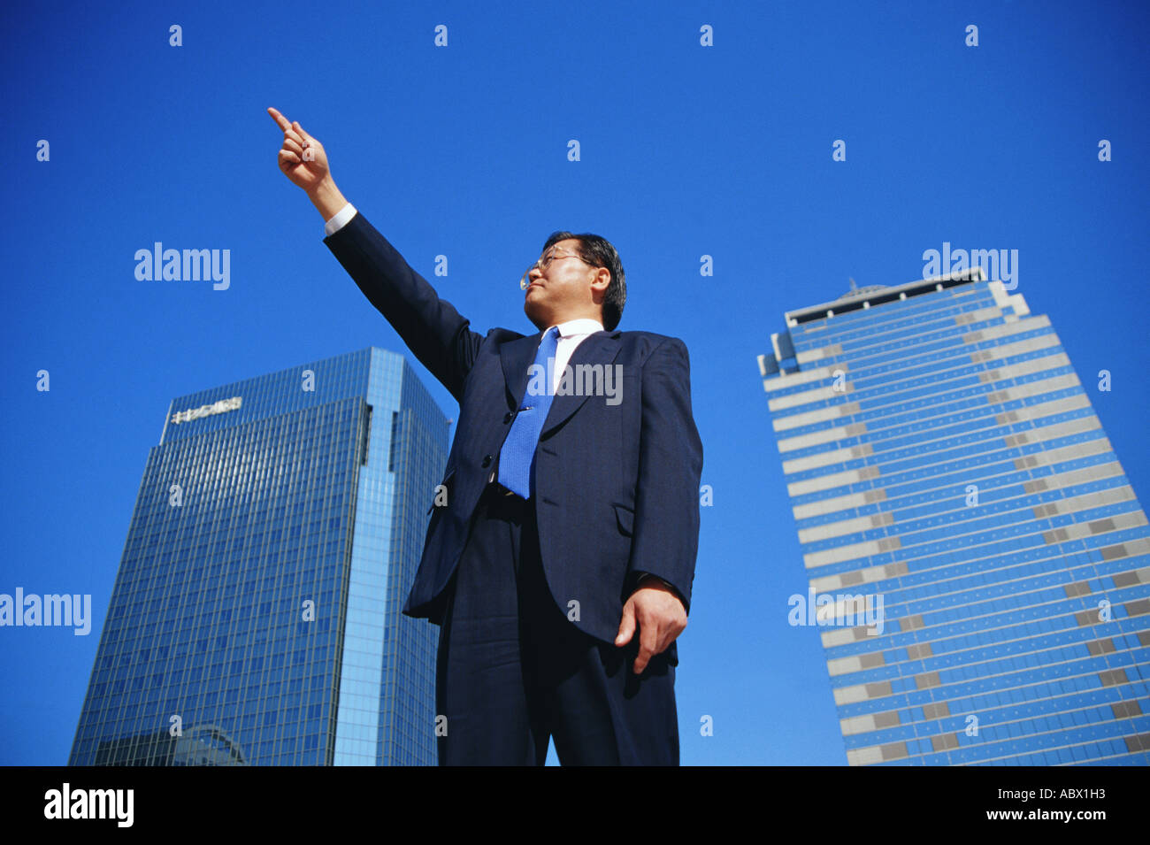 Man pointing towards sky hi-res stock photography and images - Alamy