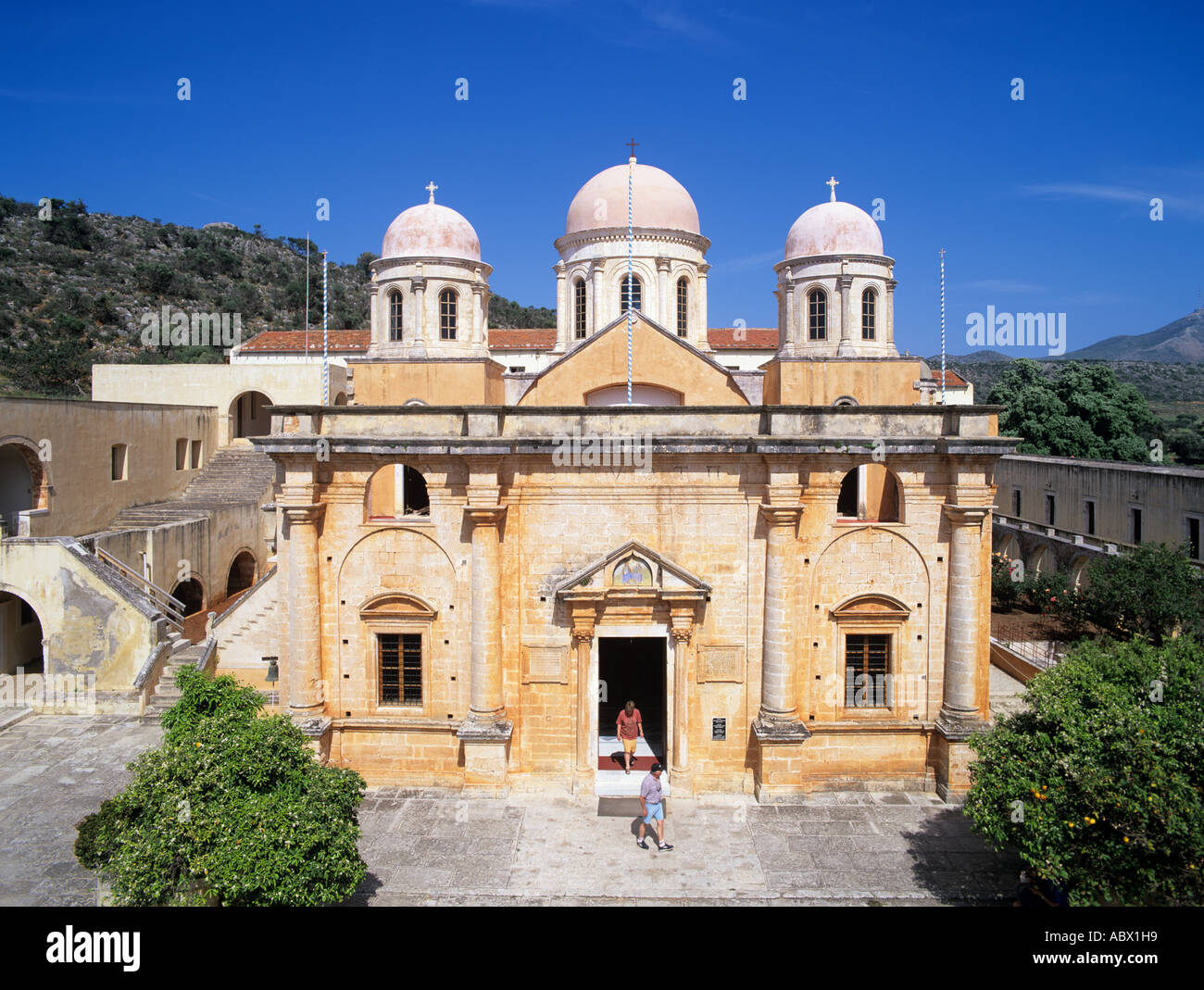 Greece Kreta Agia Triada Monastery Kloster Stock Photo - Alamy