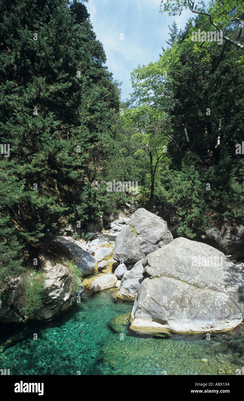 Greece Kreta Samaria Schlucht Ravine Gorge Valley Stock Photo - Alamy