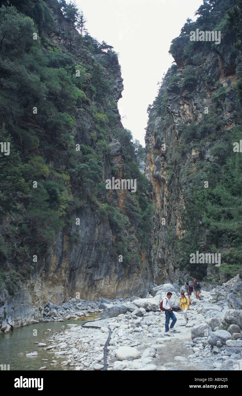 Greece Kreta Samaria Schlucht Ravine Gorge Valley Stock Photo - Alamy