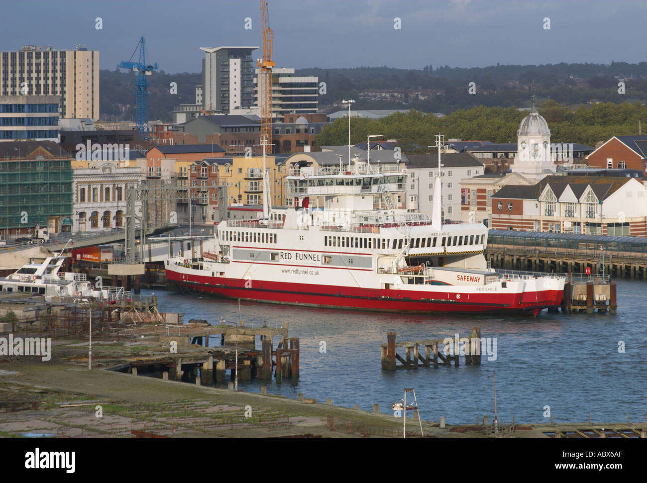 Red Funnel ferry Red Eagle at it s dock in Southampton Stock Photo - Alamy