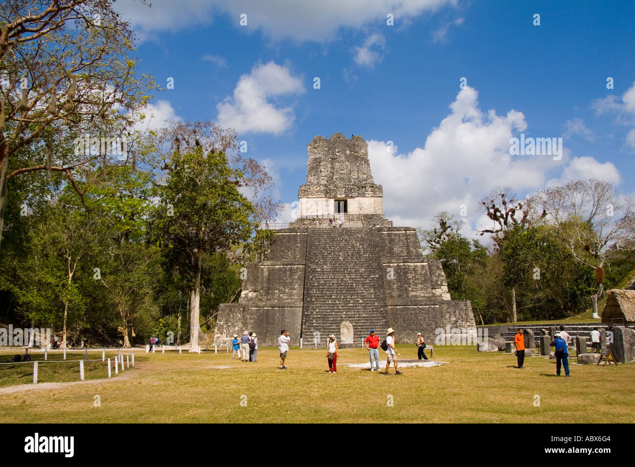 Tower 2 at the famous Mayan Ruins in the Gran Plaza showing the ...