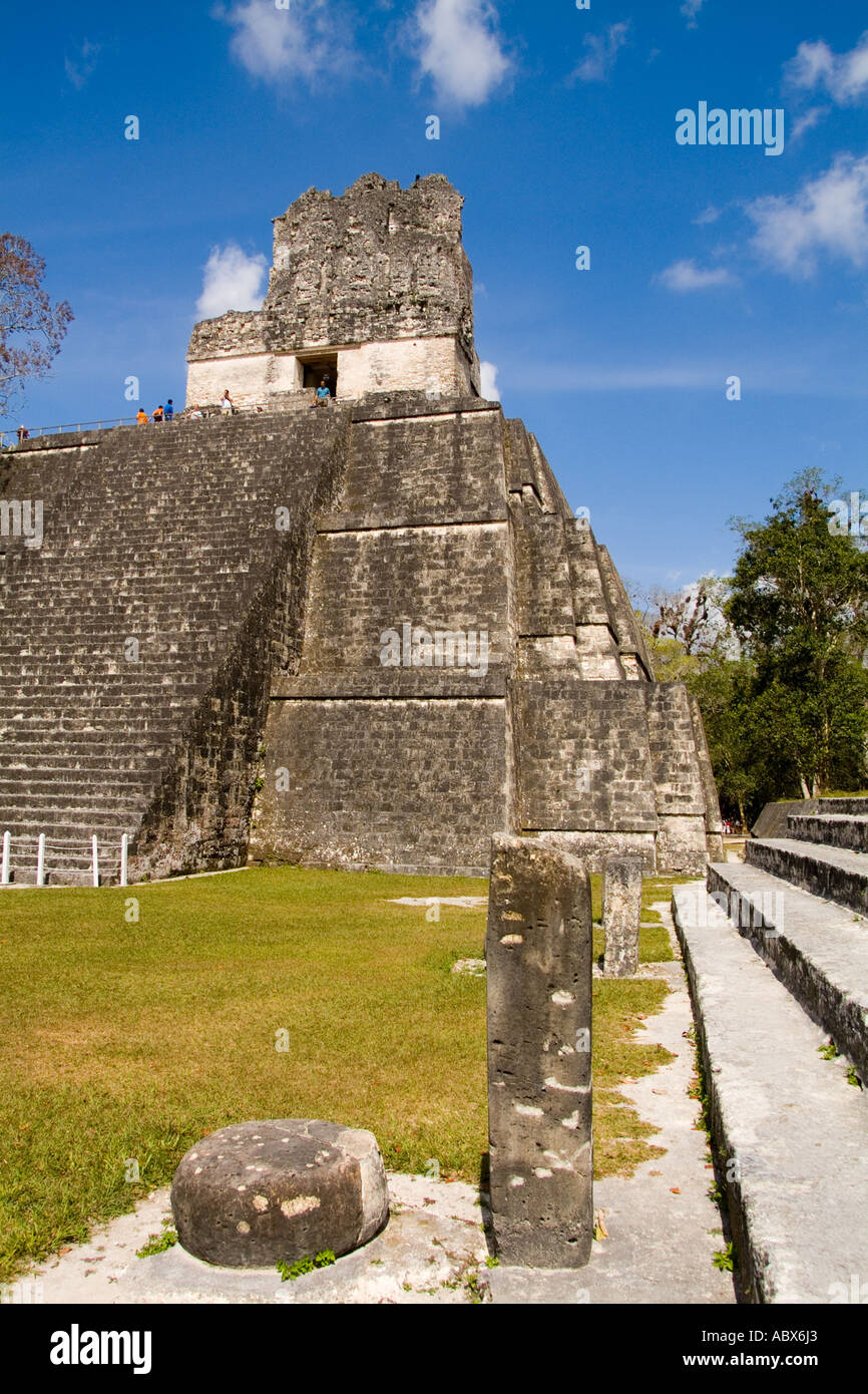 Tower 2 at the famous Mayan Ruins in the Gran Plaza showing the ...