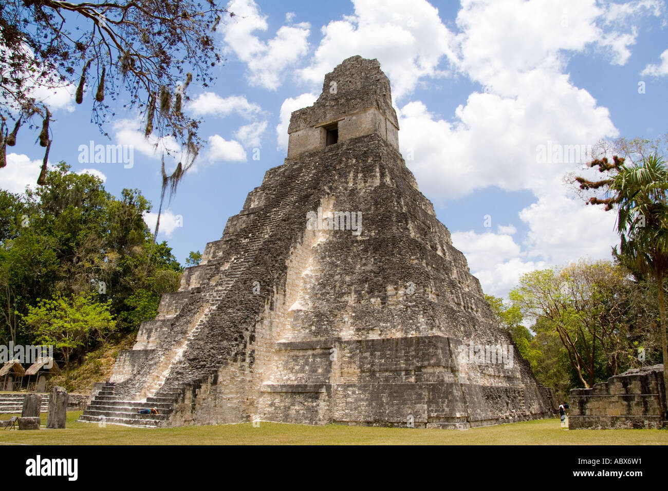 Tower 1 at the famous Mayan Ruins in the Gran Plaza showing the ...
