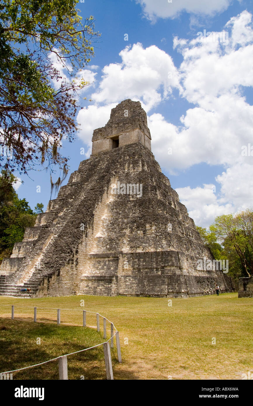 Tower 1 at the famous Mayan Ruins in the Gran Plaza showing the ...