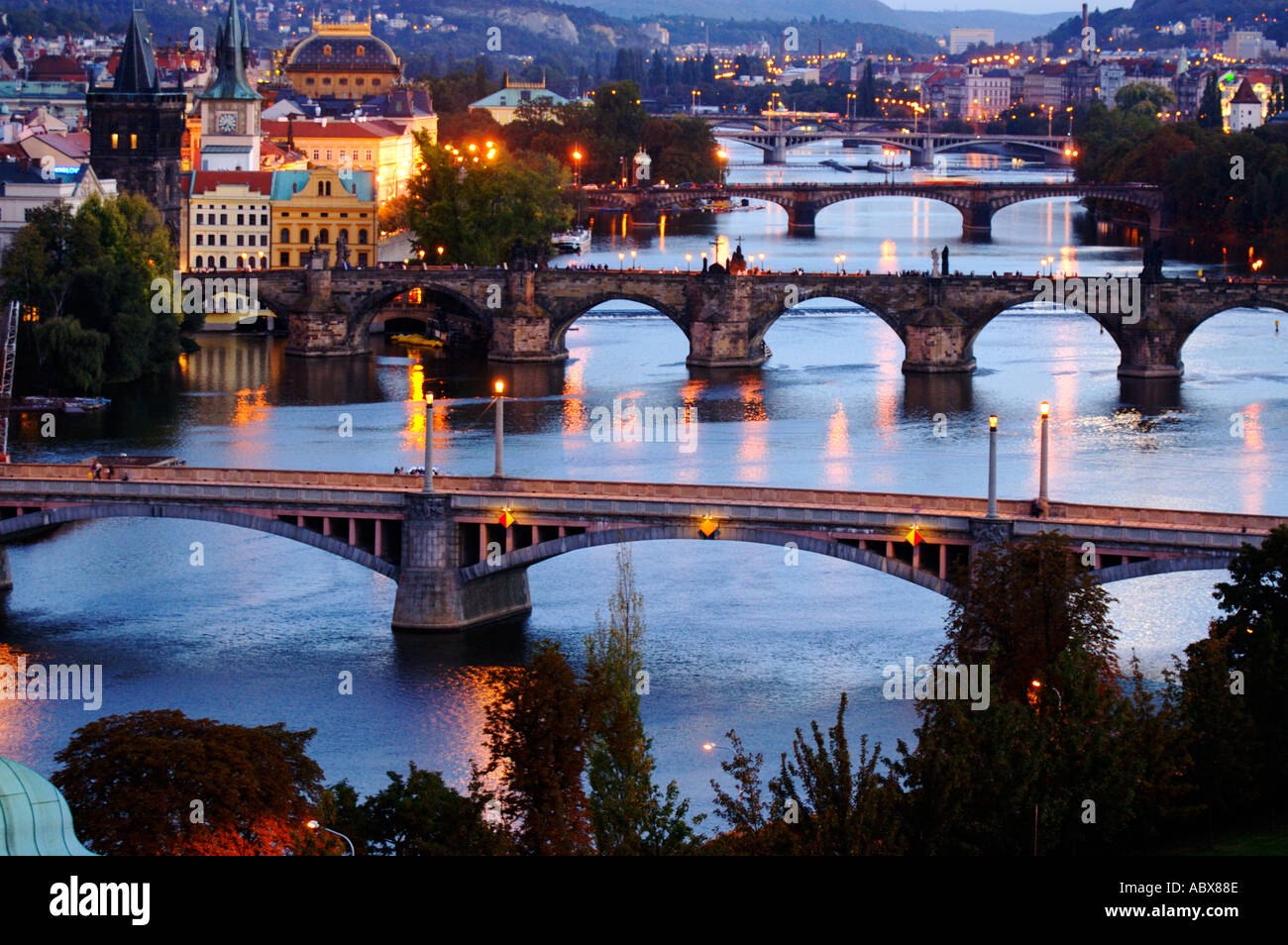 Prague bridges hi-res stock photography and images - Alamy