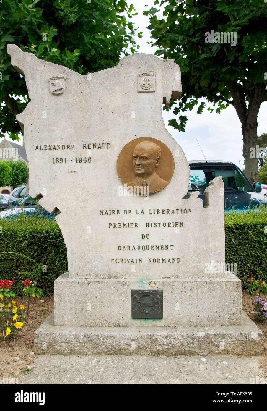 Memorial to the Mayor of St Mere Eglise Normandy France Alexandre ...