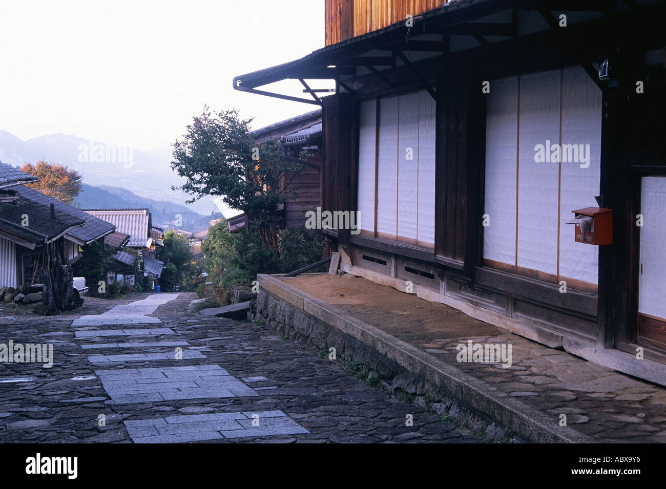 Old houses in Magome Gifu Japan Stock Photo - Alamy
