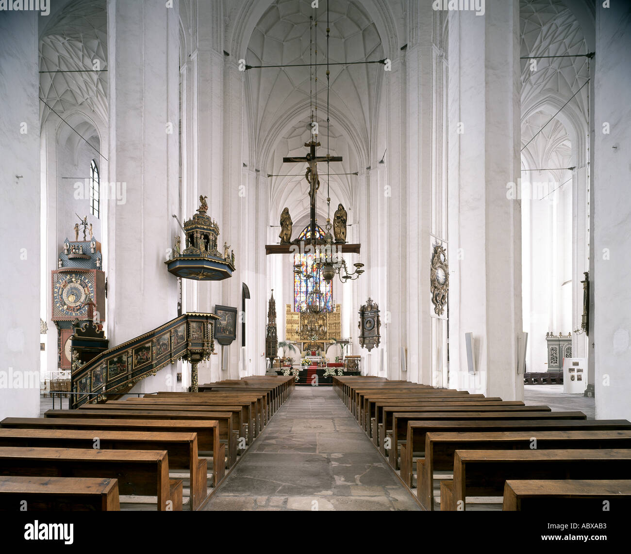 Danzig, St. Marien, Blick nach Osten Stock Photo - Alamy