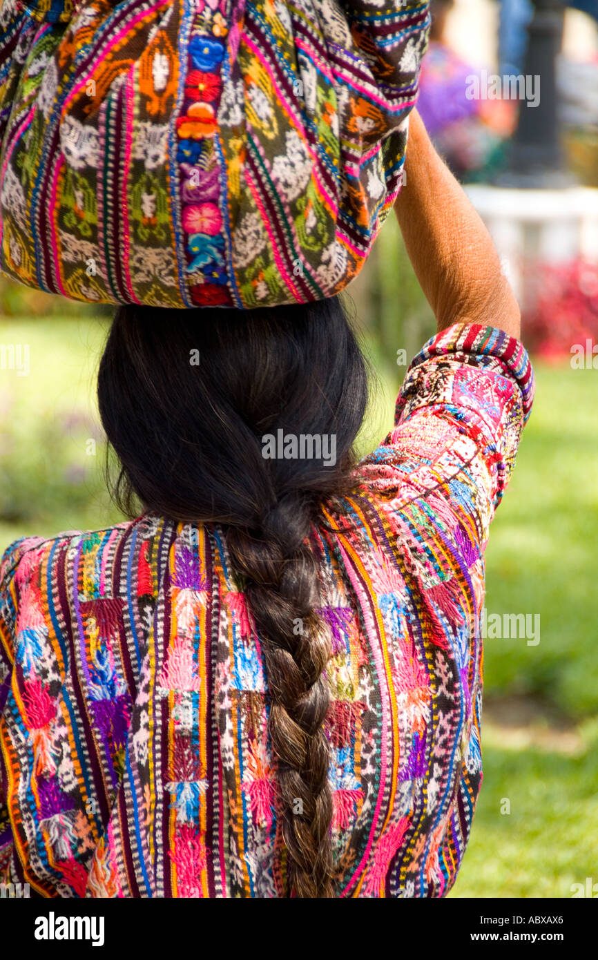 Colorful print patterned clothes of the women in the famous market day ...