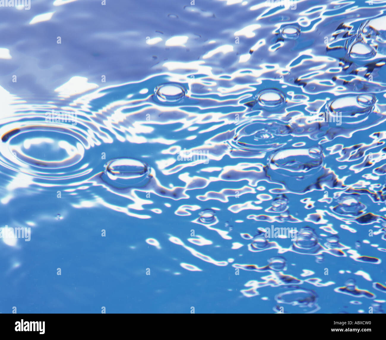 Bubbles on water surface Stock Photo - Alamy