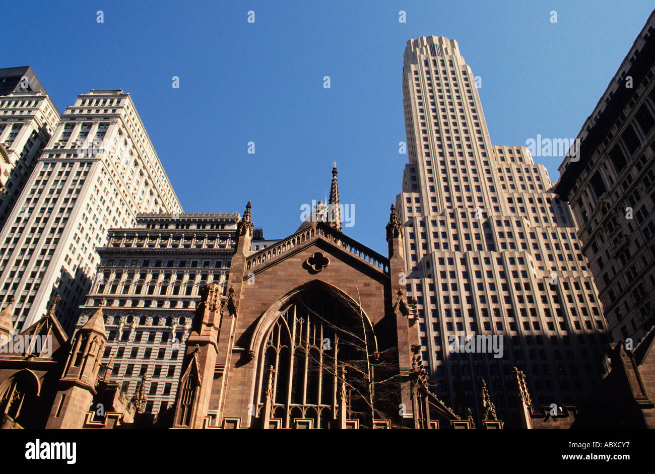 Trinity Church New York City NYC Lower Manhattan USA Stock Photo - Alamy