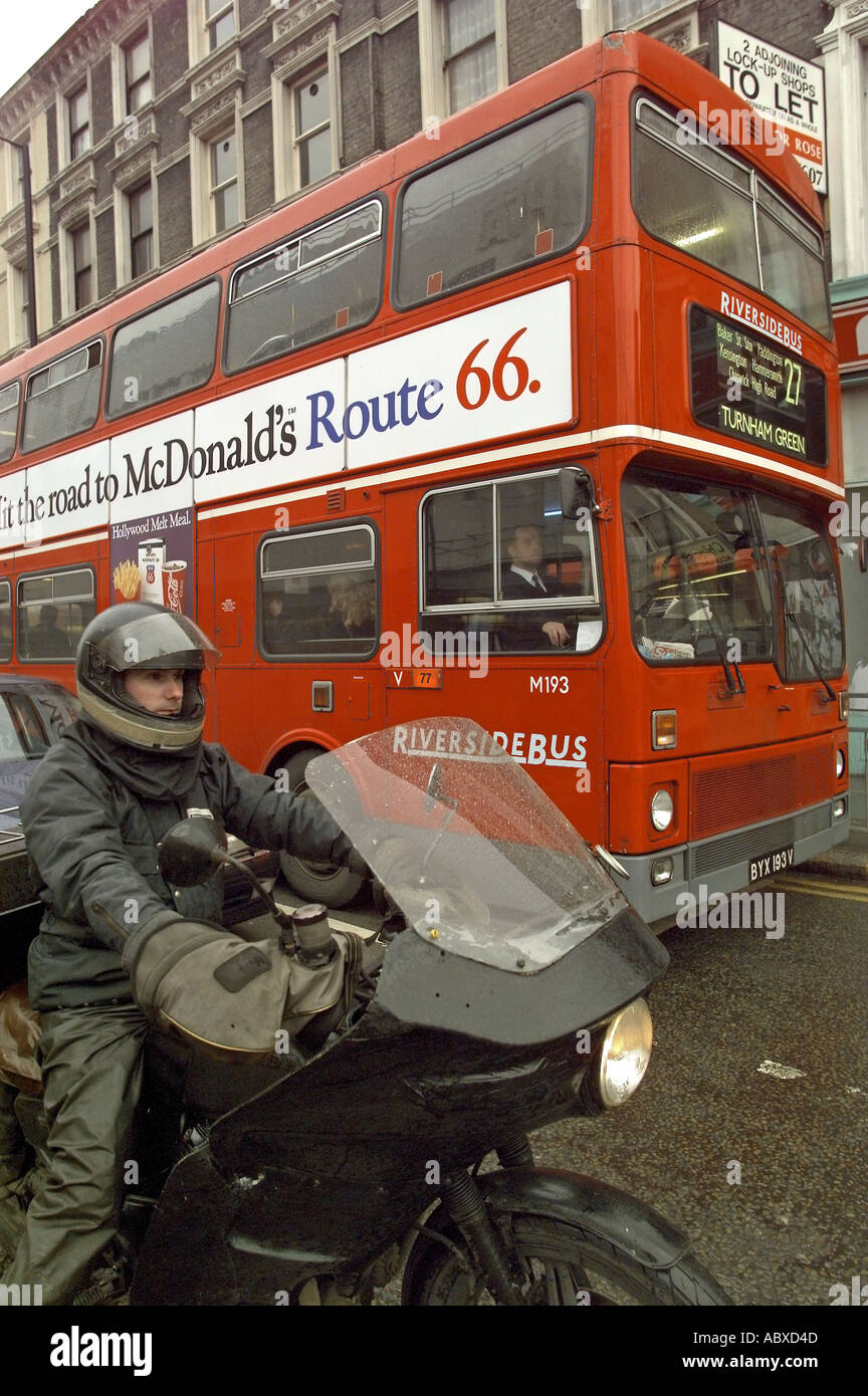 London Transport route 27 Riverside Red Metrobus in Kensington en route ...