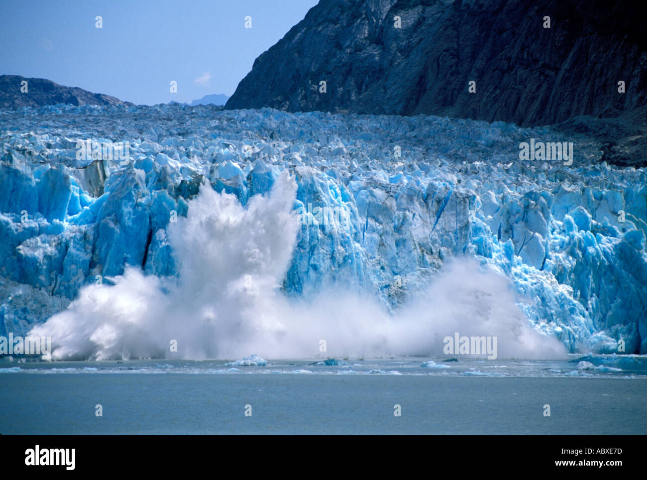 Calving at Dawes Glacier in Endicott Arm Bay Alaska AK SS Spirit of ...