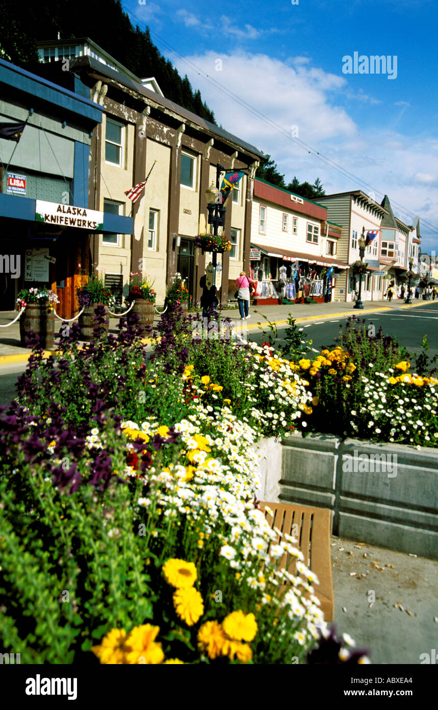 Downtown shopping area in Juneau Alaska AK Stock Photo - Alamy