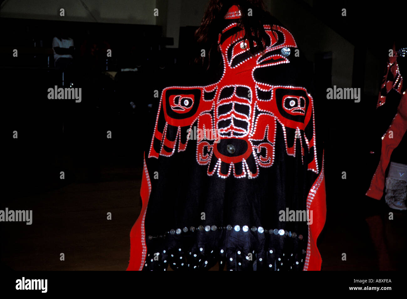 Dancer of the Eagle Clan in the Tlingit Indian village of Alaska AK ...