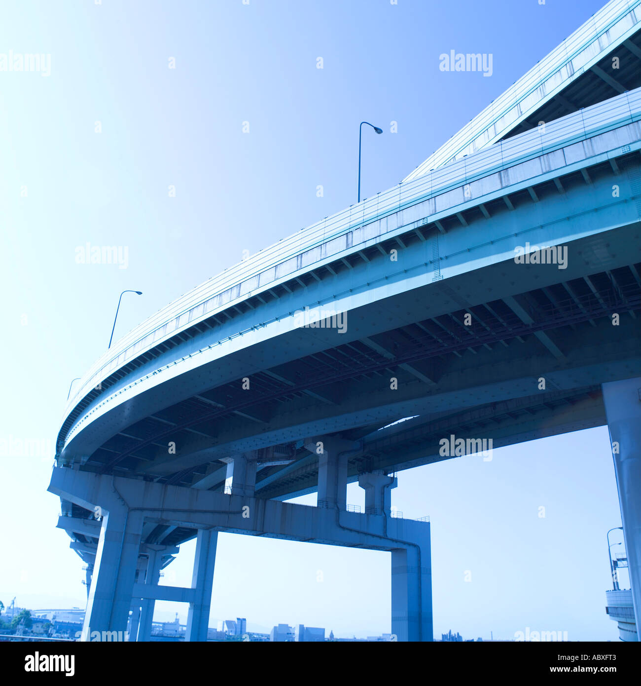 Motorway overpass in Osaka Japan Stock Photo - Alamy
