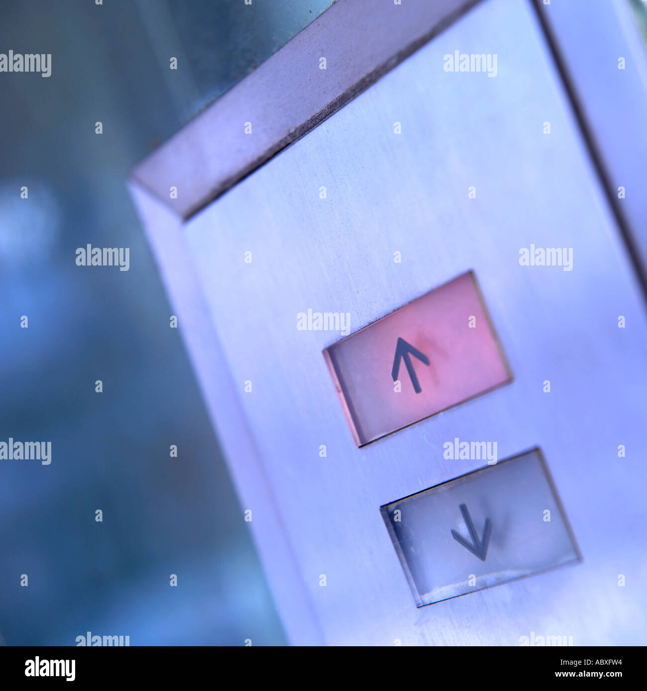 Push button on elevator Stock Photo - Alamy