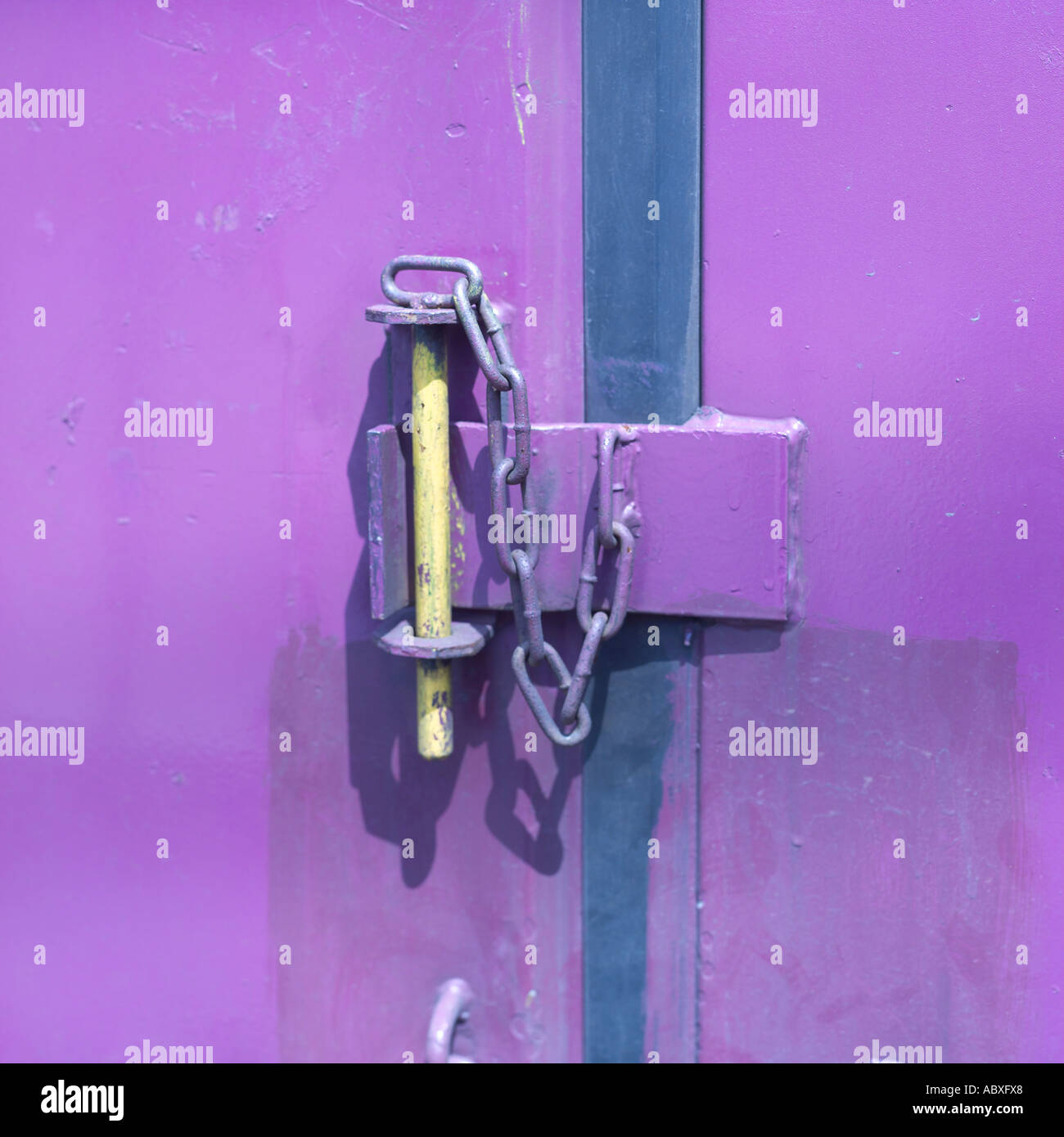 Purple cargo container close up Stock Photo - Alamy