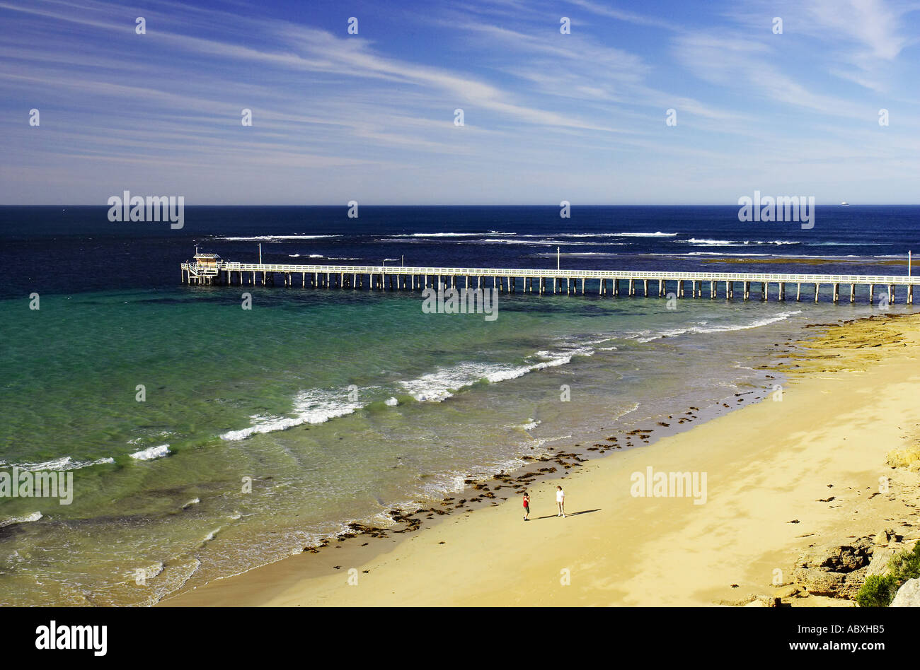 Beach and Pier Point Lonsdale Port Phillip Heads Victoria Australia ...