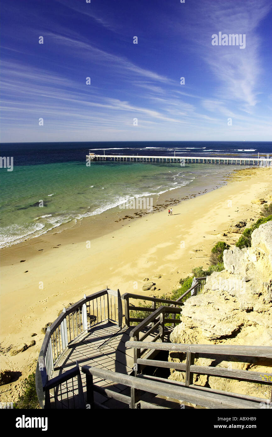 Beach and Pier Point Lonsdale Port Phillip Heads Victoria Australia ...