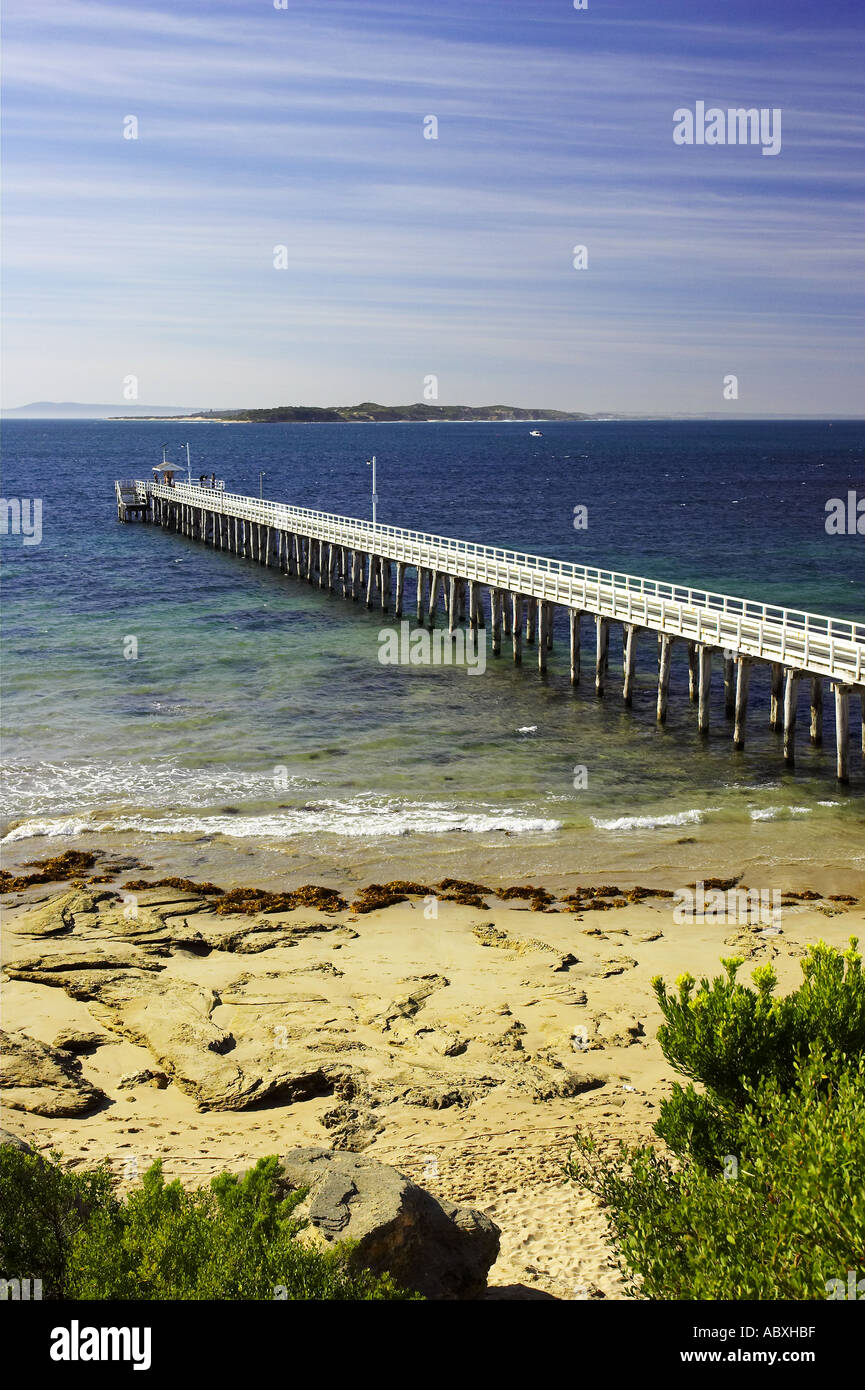 Beach and Pier Point Lonsdale Port Phillip Heads Victoria Australia ...